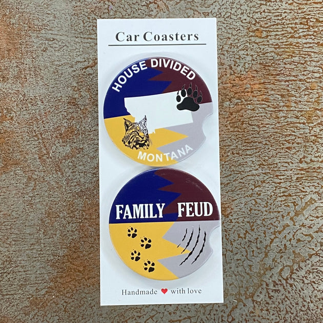 House Divided Car Coaster | Cut-N-Rust