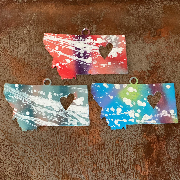 Montana Heart Ornament | Cut-N-Rust