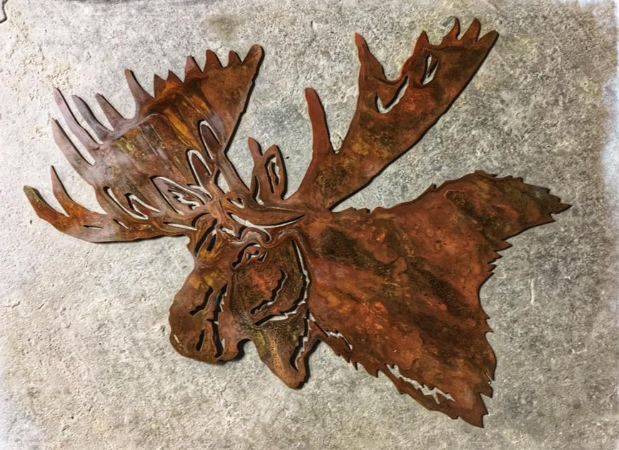 Moose Bust Wall Art | Cut-N-Rust