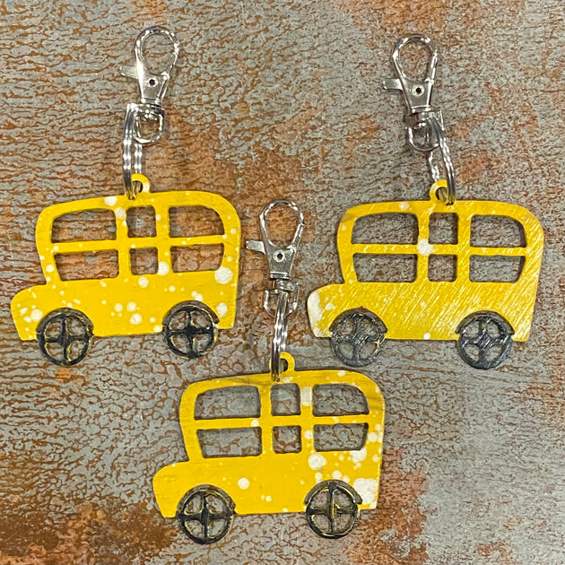 School Bus Keychain | Cut-N-Rust