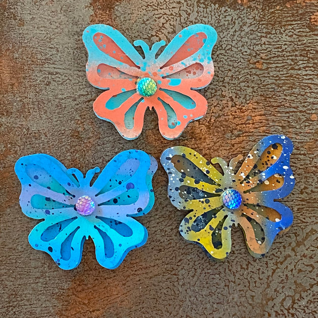 3D Butterfly Teardrop Wings Magnet | Cut-N-Rust